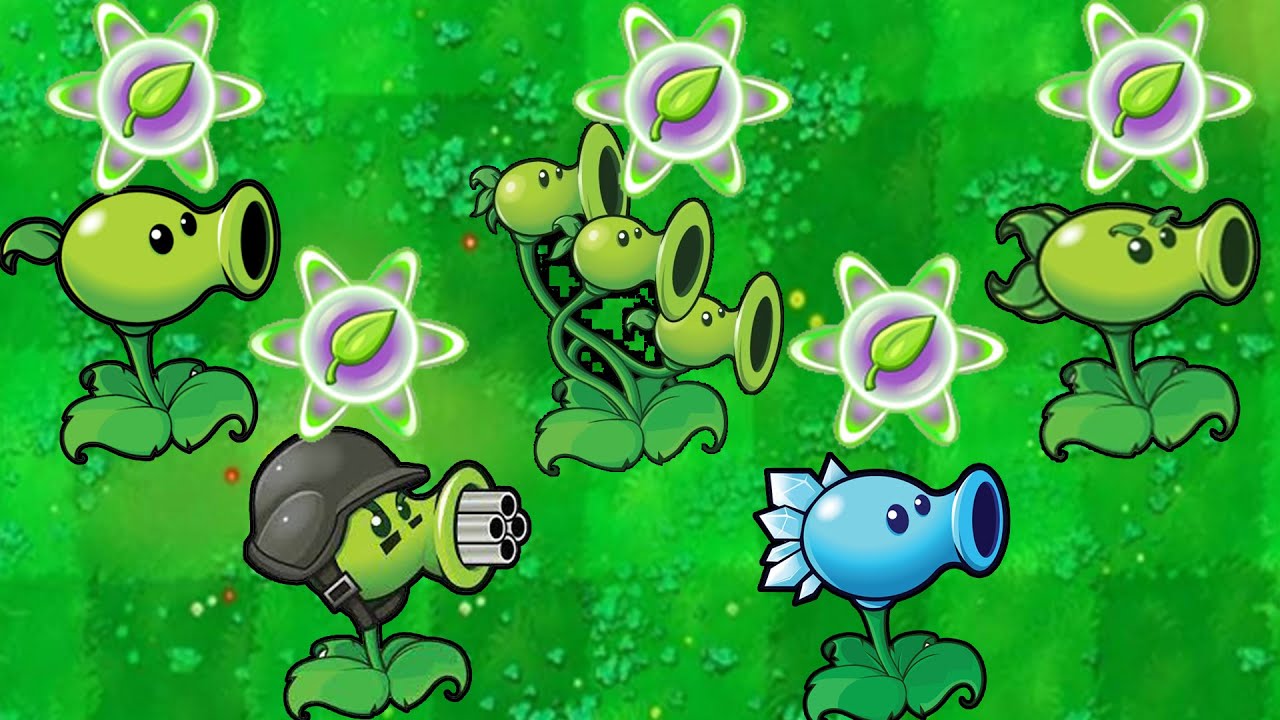 PvZ - Plants Vs Zombies | All Pea plants Using Melon Pult Projectile Vs ...