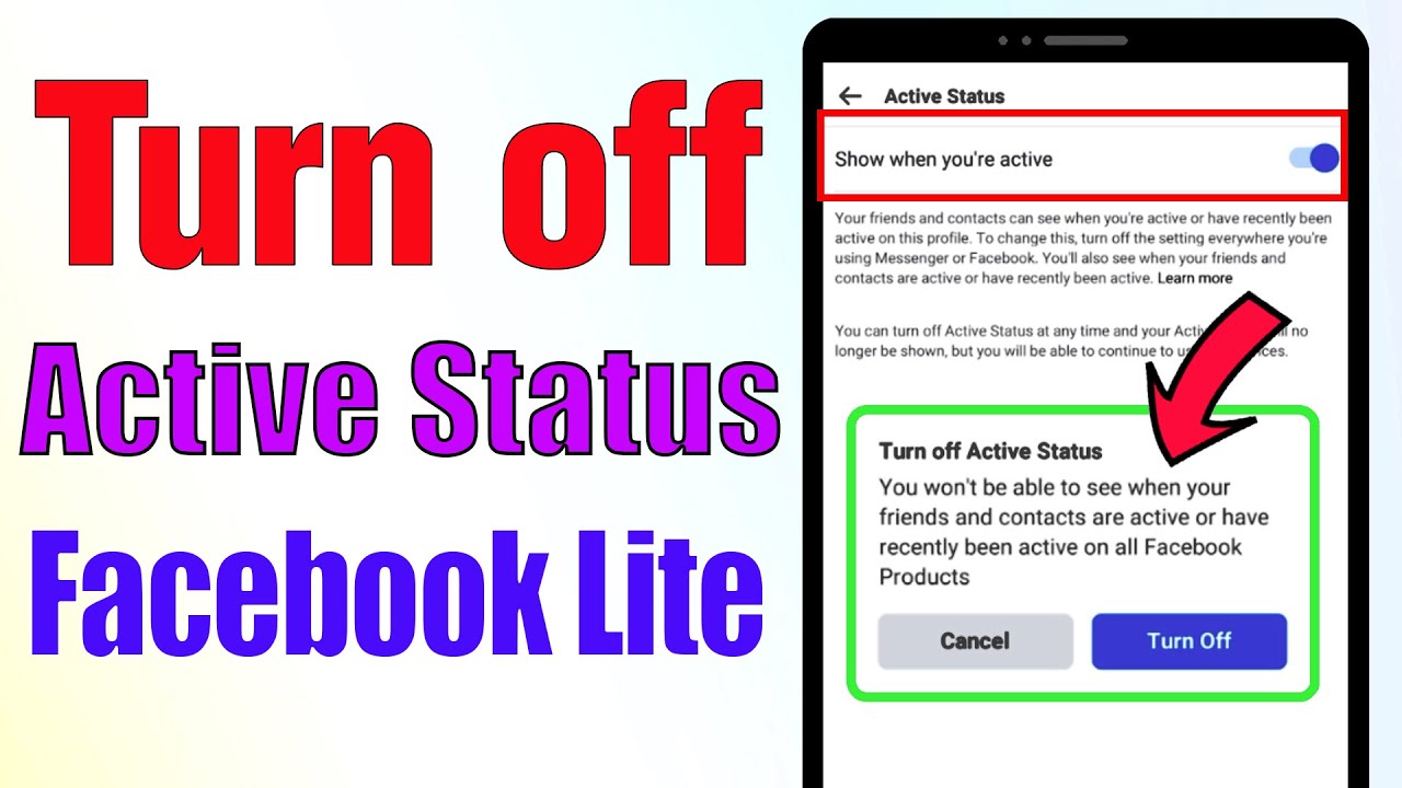 How to turn off active status on facebook lite | appear offline disable ...