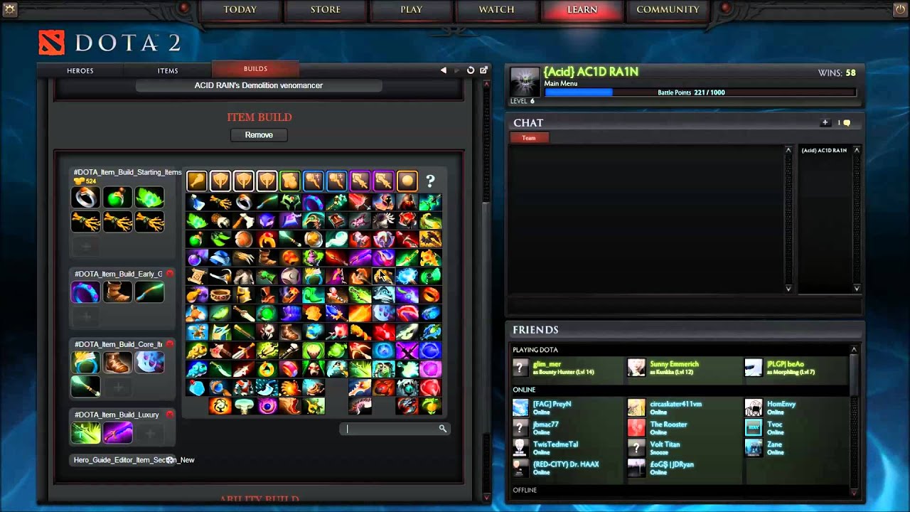 dota 2 how to customize your own build - YouTube
