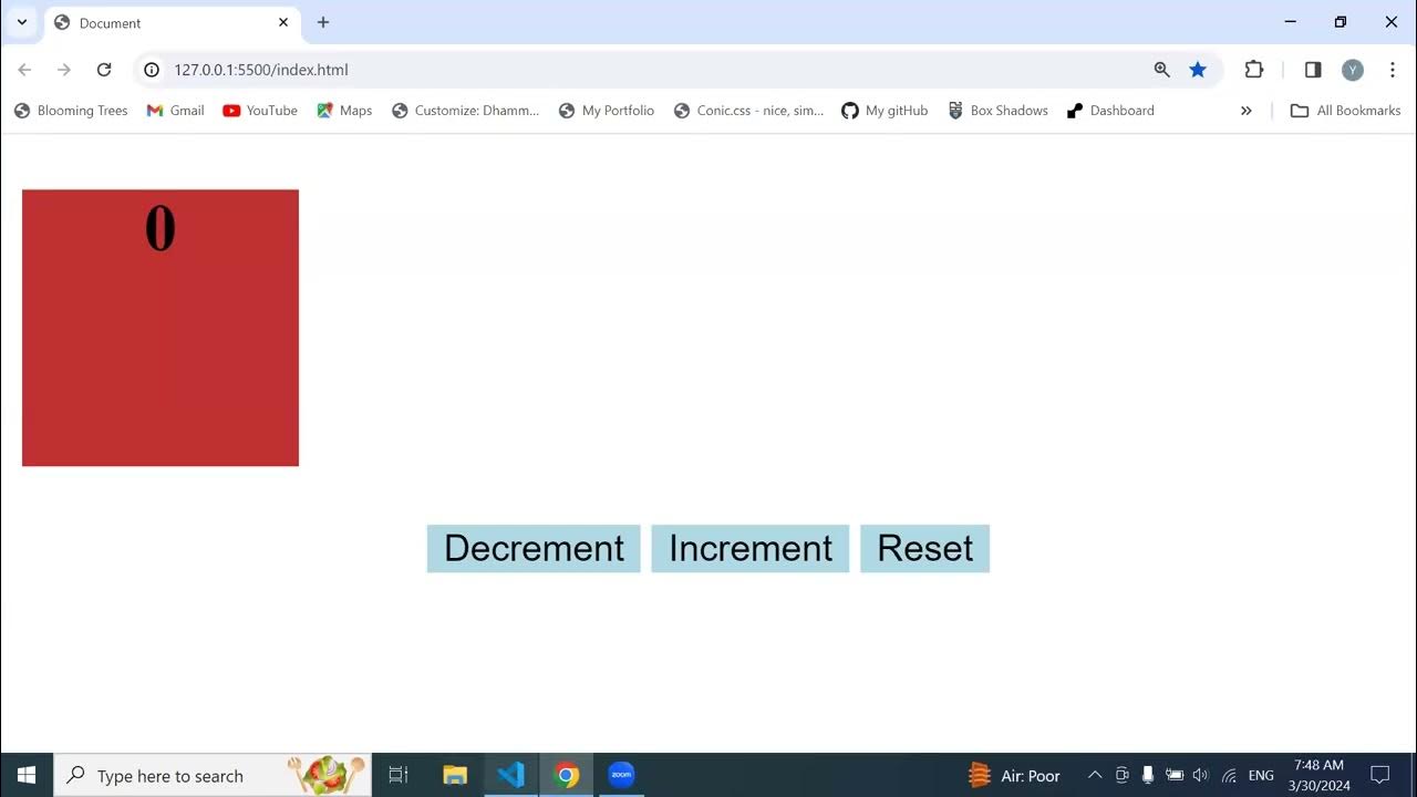 24. Creating a Simple Counter App with JavaScript (2) - YouTube