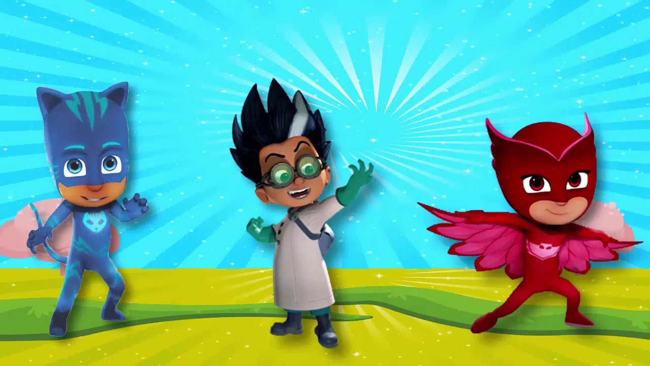 PJ Masks Wrong heads Finger family Nursery Rhyme 2017 - YouTube