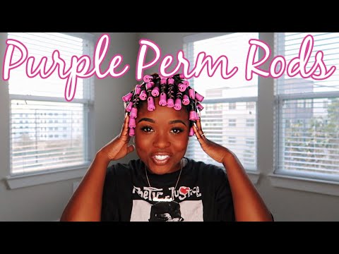 PURPLE PERM ROD SET | TYPE 4 HAIR | DETAILED - YouTube