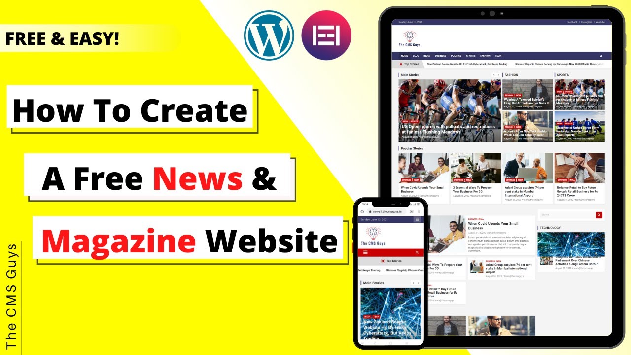 How to Create News Website Using Elementor in WordPress ⚡⚡⚡ | Make a ...