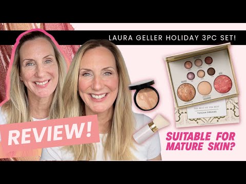 Laura Geller Holiday Baked Set & Honest Review for Mature Skin (from a non-makeup artist)