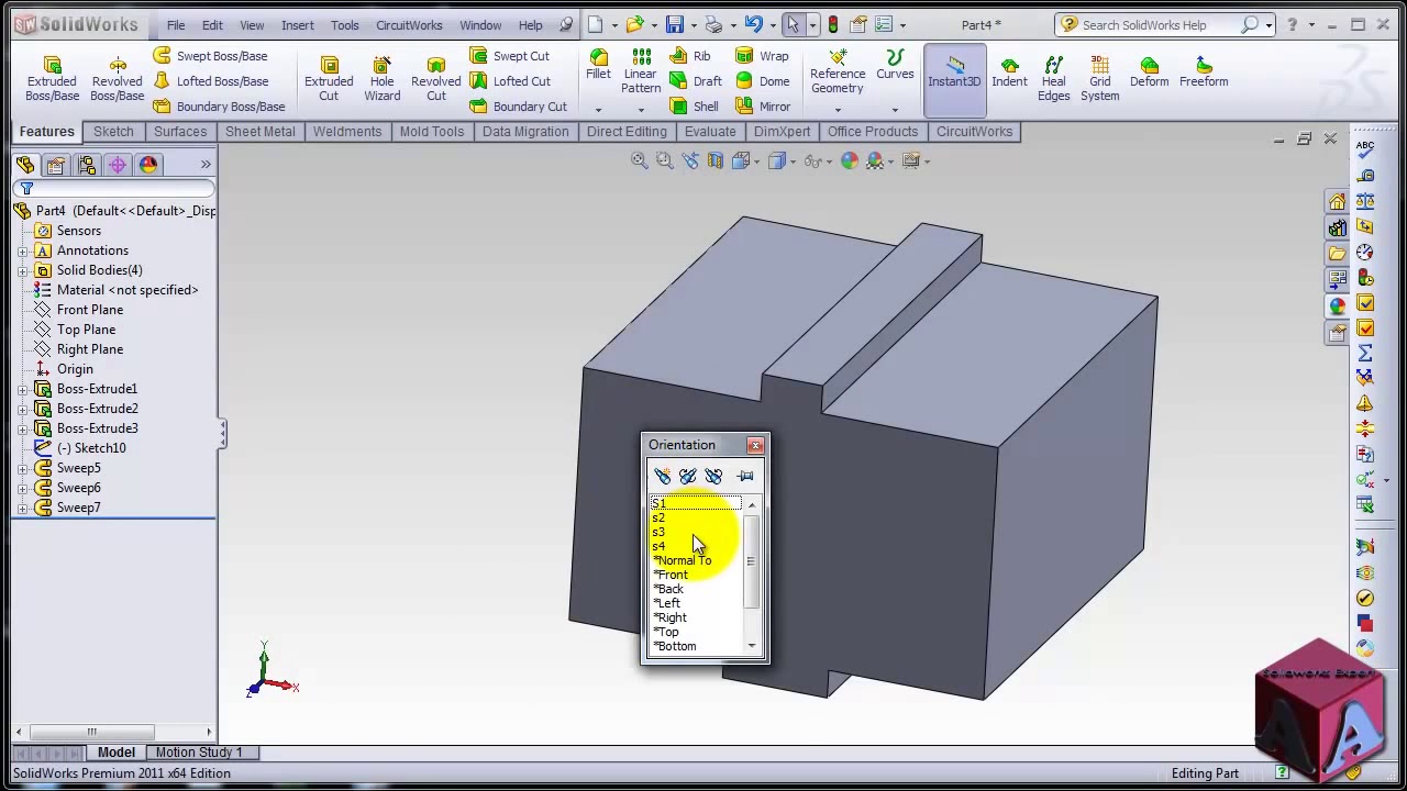 SolidWorks Advanced Parts 31 Sweep Advanced - YouTube