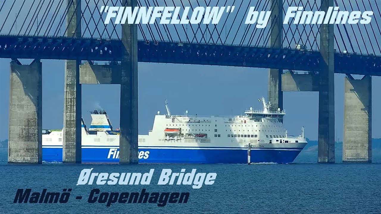 "FINNFELLOW" i "FINNPARTNER" (Finnlines) mijają się w ciśnienie Oresund |Ferries Channel - YouTube