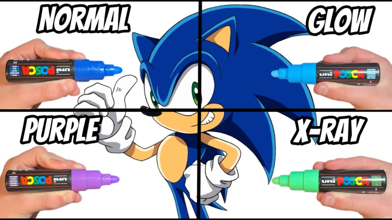 Drawing Sonic In 4 Different Styles! - YouTube
