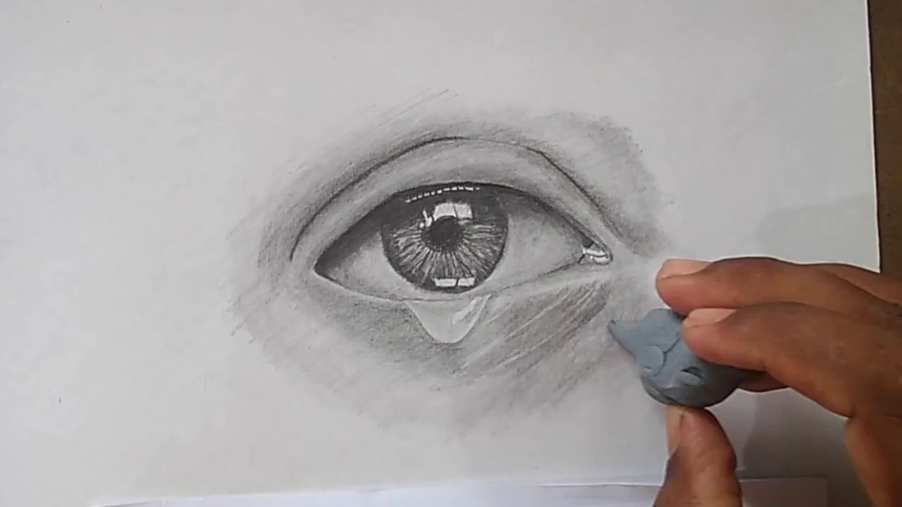 Realistic eye drawing with graphite pencil.... - YouTube