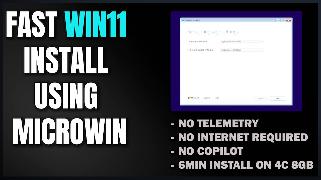 Install Win 11 in 6 Mins | MicroWin Debloat with WinUtil #Windows11 - YouTube
