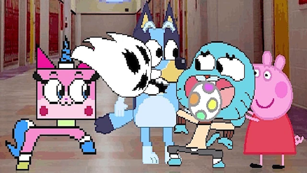 TEAM UNIKITTY & BLUEY VS TEAM GUMBALL & PEPPA PIG | FUNNY GAMING - YouTube