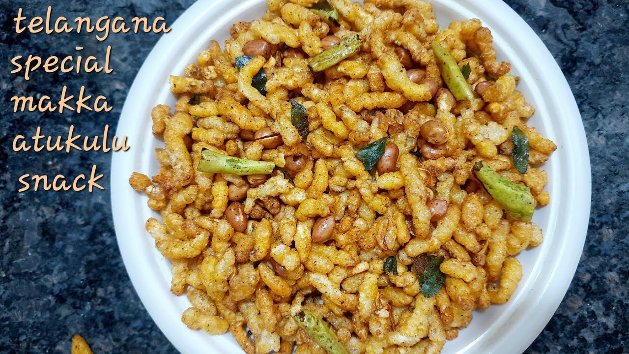 తెలంగాణ స్పెషల్ మక్క అటుకులు 😋 ఇలా ఫ్రై చేయండి | makka atukulu snack ...