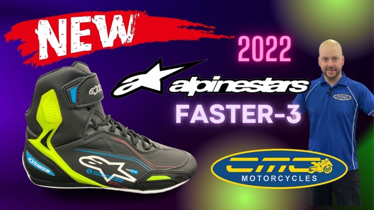 The New 2022 Alpinestars Faster 3 Motorcycle Boot - YouTube