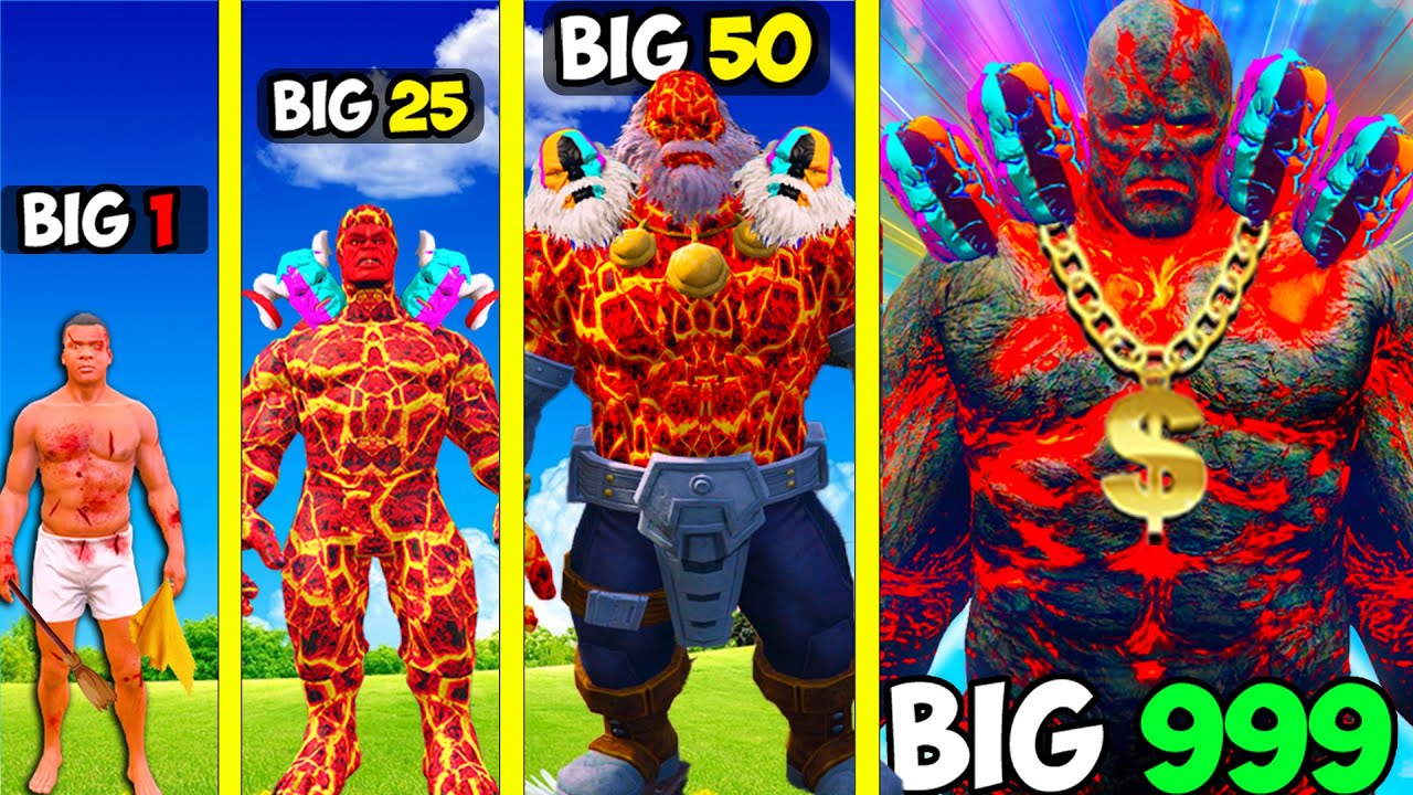 Franklin upgrade the STRONGEST HULK LAVA TITAN ever in GTA 5 - YouTube