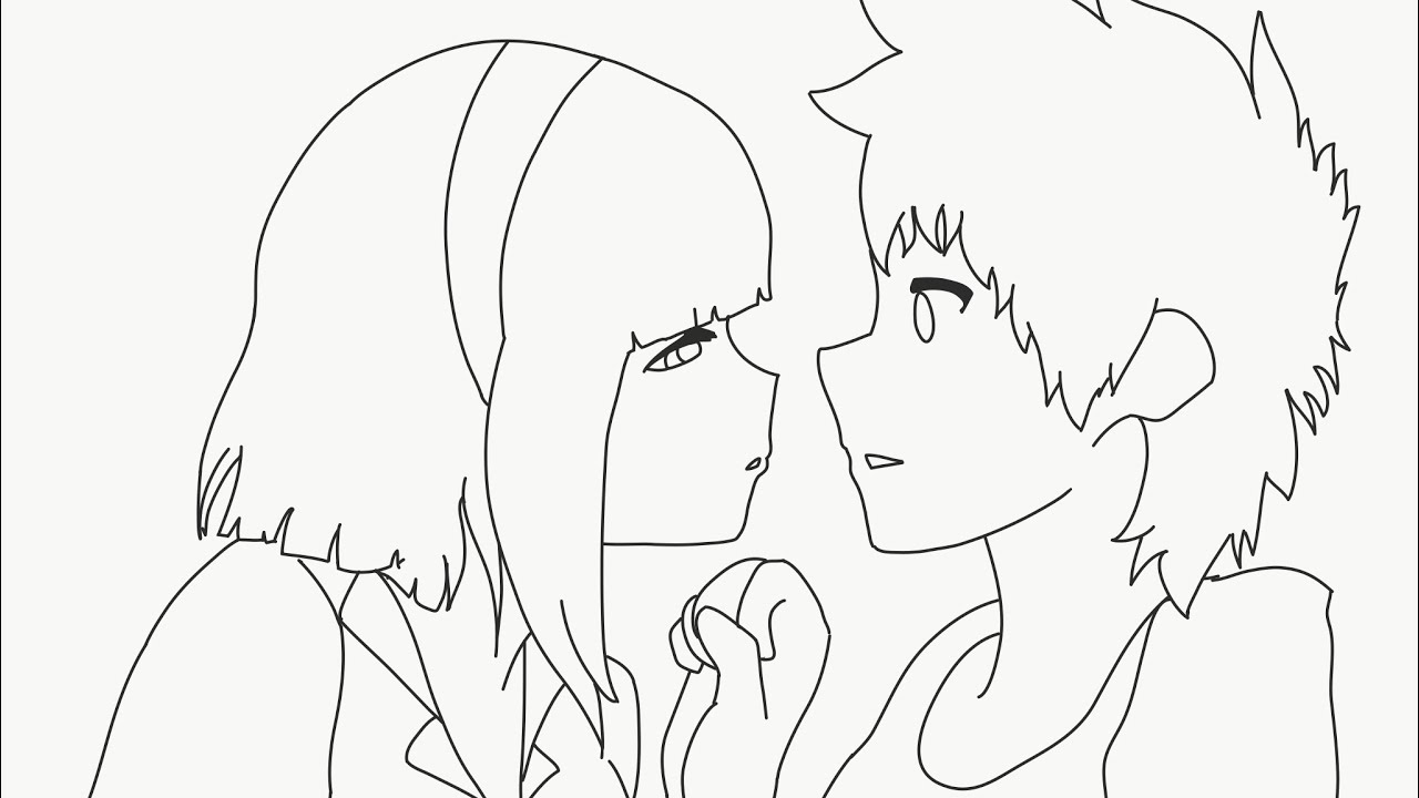 How to draw dango heart animation spider girl trying to snatch a kiss ...