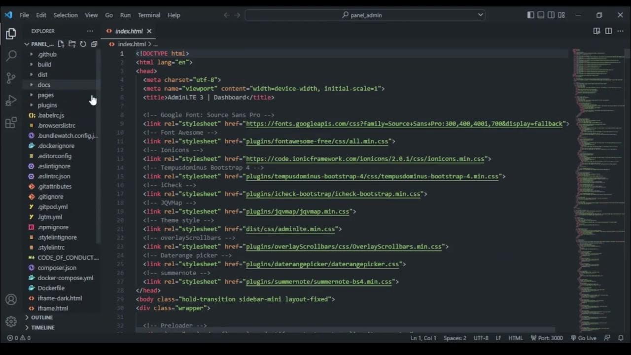 Simple Crud System with PHP & ADMINLTE | Download & Installing ADMINLTE template #1 - YouTube