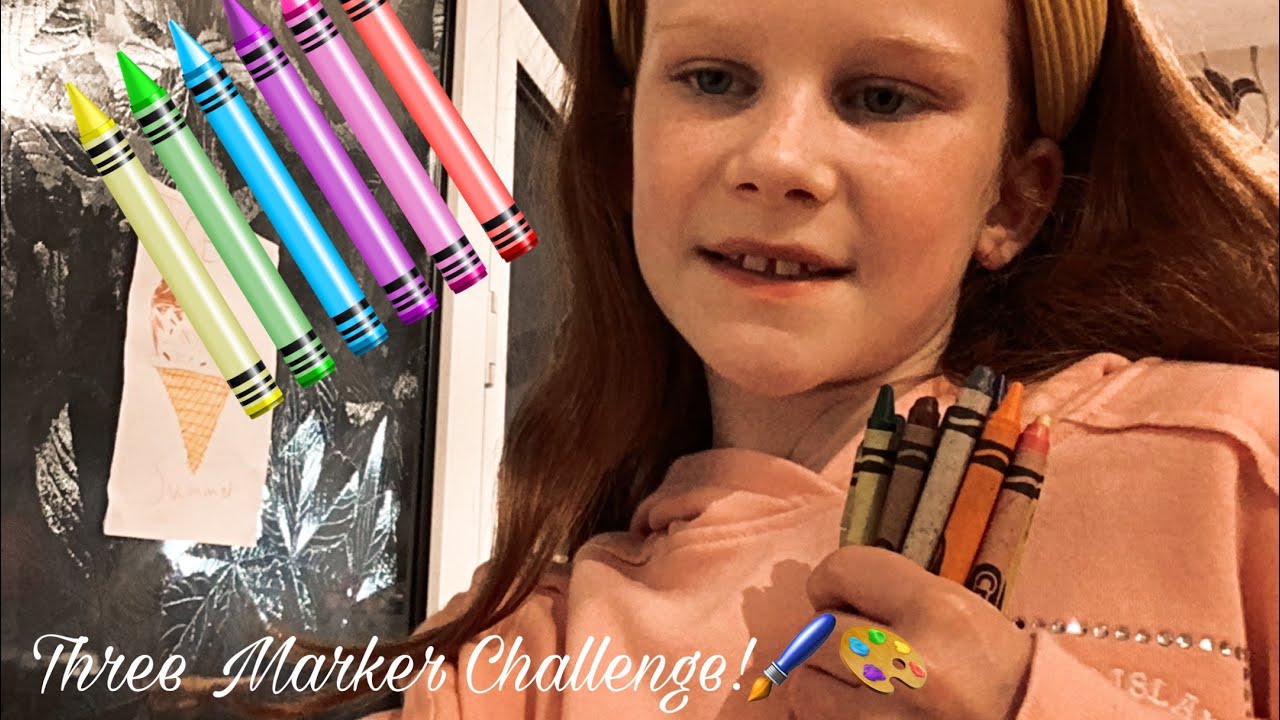 The Three Marker Challenge *with a twist*🖌🎨 - YouTube