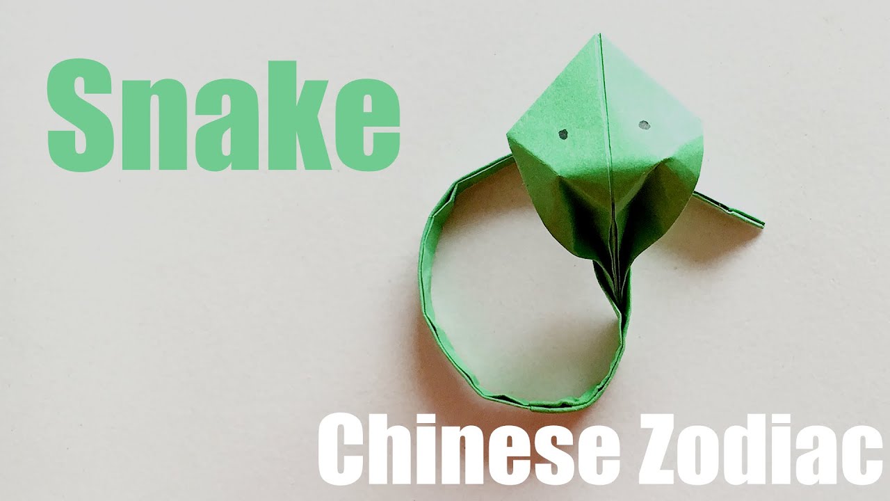 Origami Snake: Chinese Zodiac Animals - Easy Paper Crafts Tutorial ...