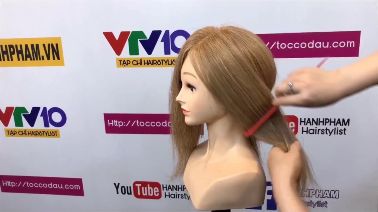 Hướng dẫn làm kiểu tóc cô dâu búi thấp | Hạnh Phạm Hairstylist - YouTube
