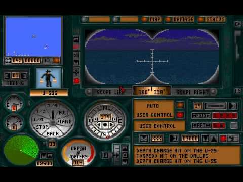 Wolfpack Old Dos PCGame by NovaLogic Playing a Mission as Submarine ...
