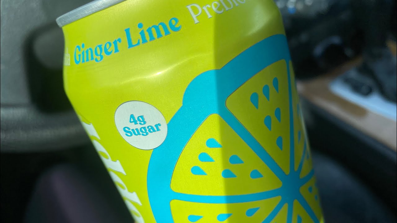 Honest Review Ginger Lime Poppi Drink Low Sugar Probiotic Soda - YouTube