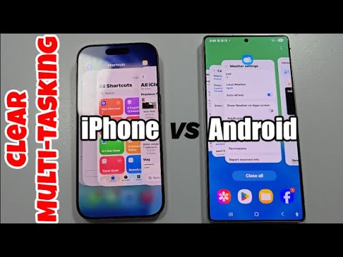 Clear Multitasking iPhone VS Android - YouTube