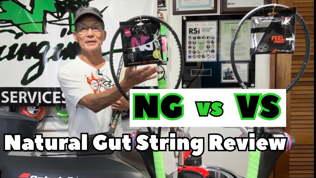 Racquet Strings [NG PROV5+ Natural Gut String Review] - YouTube