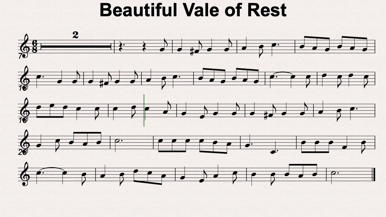 C Maj 68 Beautiful Vale of Rest 110bmp - YouTube