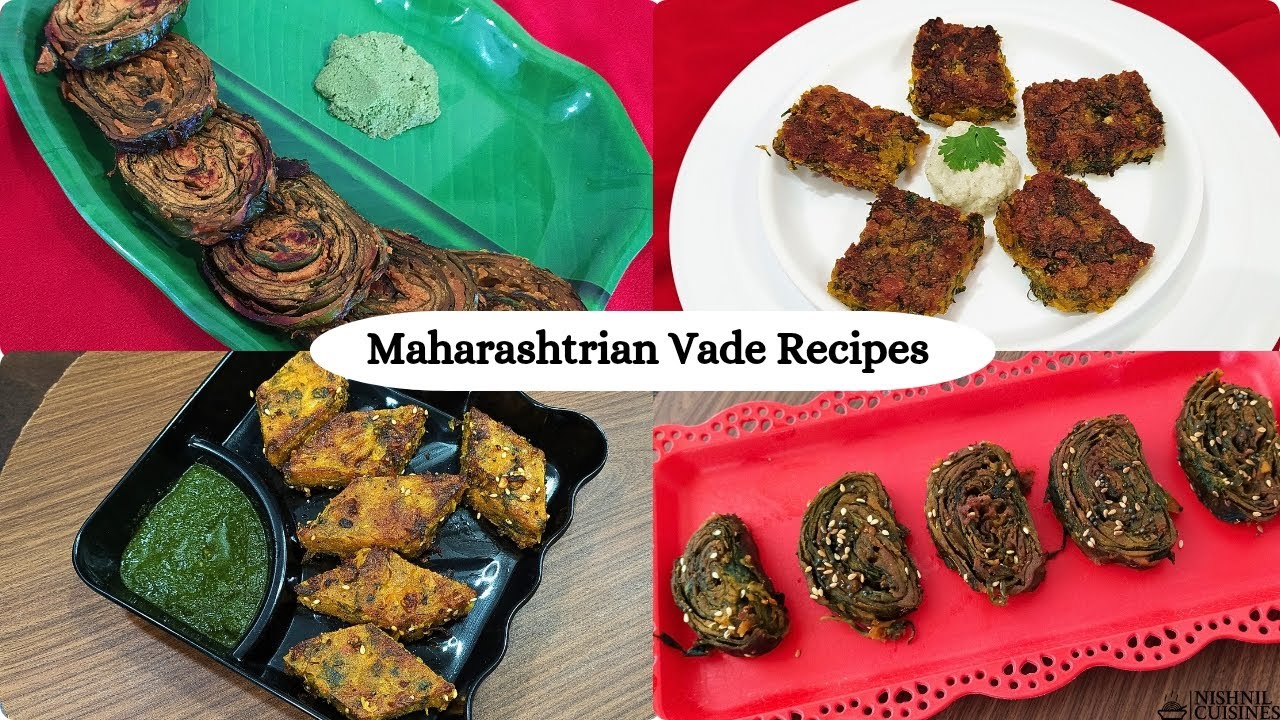 Maharashtrian Vade Recipes| Alu Vadi| Kothimbir Vade| Kobiche Vade ...
