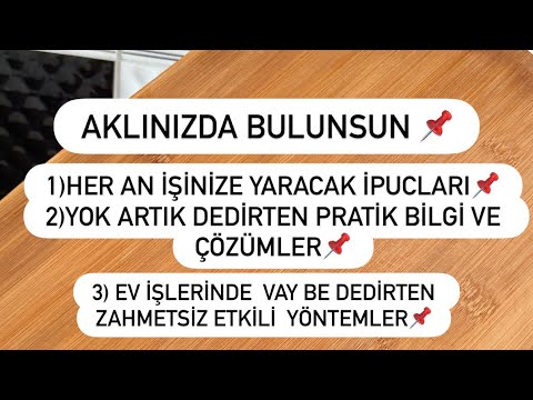 Ev işlerinde sizi yormayan temizlik hileleri  /hayat kurtaran pratik bilgiler /şaşırtıcı temizlik