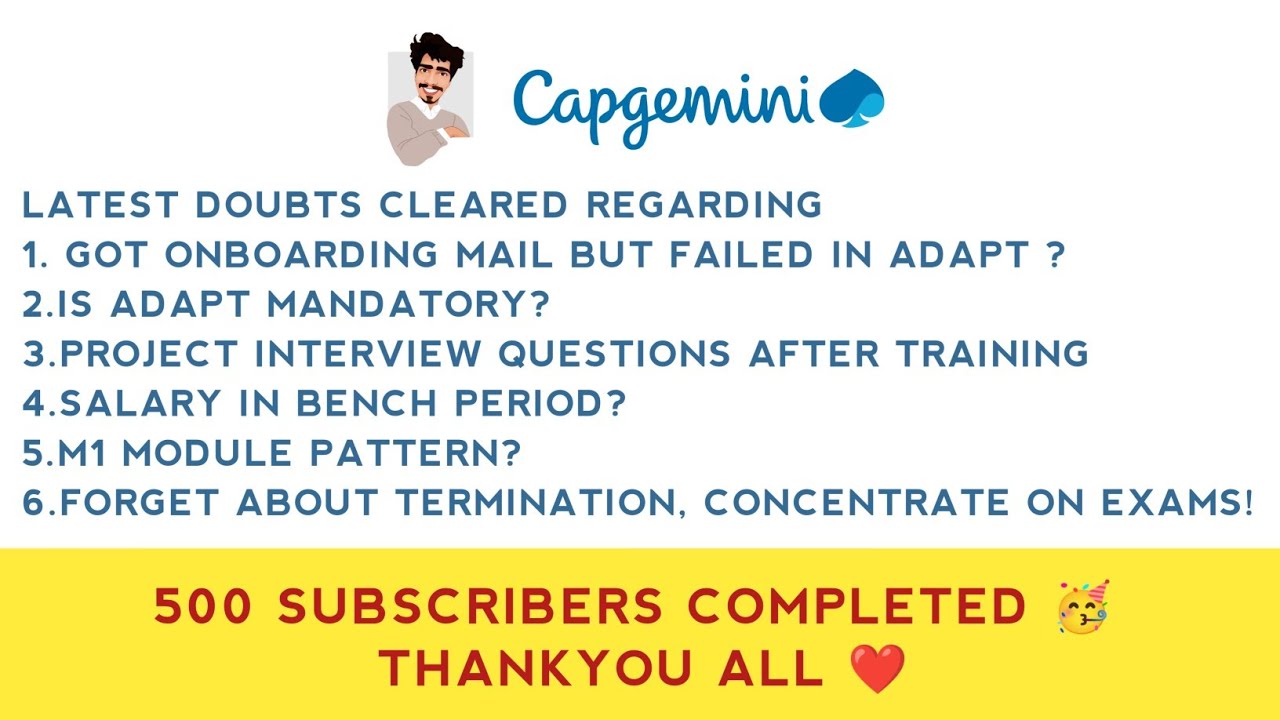 Capgemini Training and Adapt training latest Doubts Cleared || 100% ...