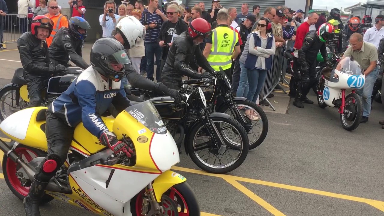 Donington classic bike festival 2017. Start of the parade - YouTube