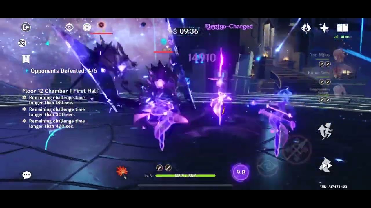 Triple Electro (Raiden/Yae/Sara) + Kokomi Rotation Showcase on Floor 12 ...