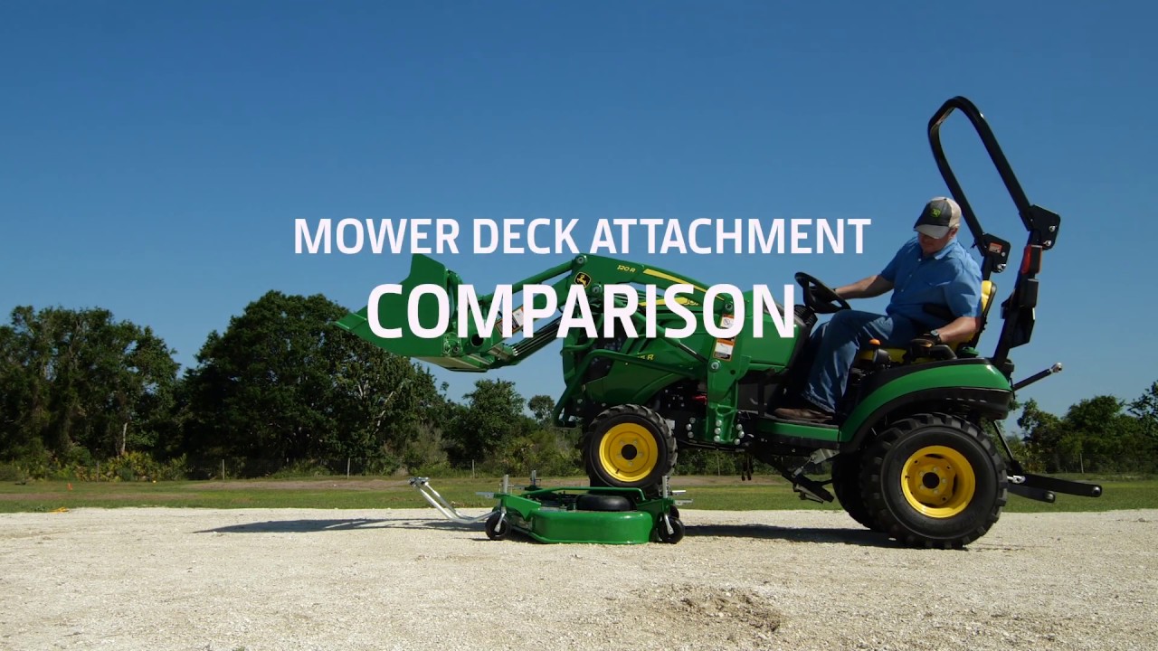 Drive Over Mower Deck: John Deere vs Kubota vs Mahindra - YouTube