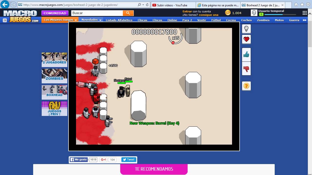 jugando en mi primer video boxhead - YouTube