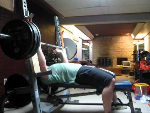 400 lb Bench Press, 385 lbs x 2, 455 lb Reverse-Bands (at 220 lbs ...