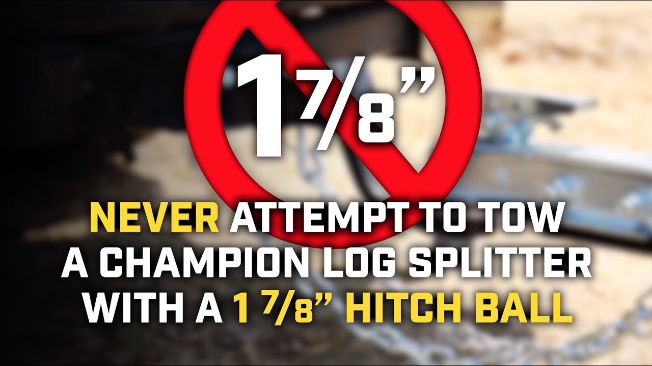 Champion Power Equipment Log Splitter 2" Hitch Ball - YouTube