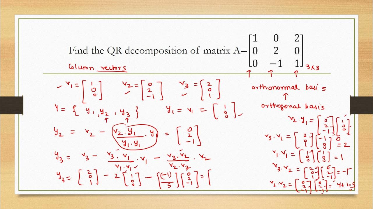 QR DECOMPOSITION OF MATRIX - YouTube