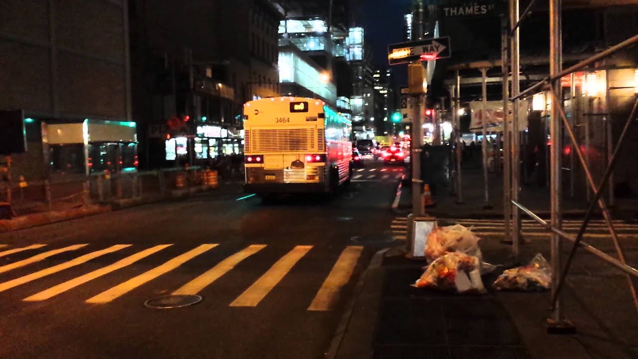 MTA Bus: MCI D4500CL [#3464] QM8 Express Bus @ Trinity Place & Thames ...