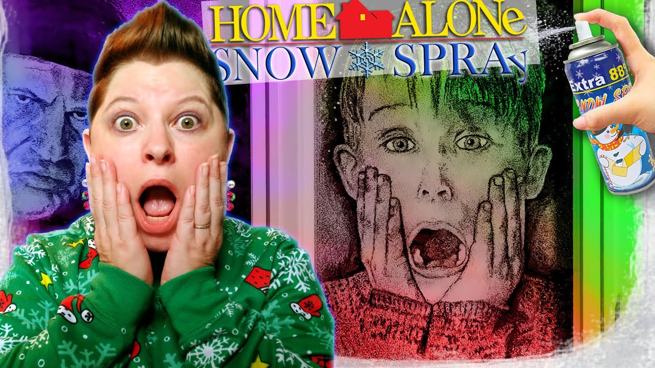 I made HOME ALONE In My Window Using SNOW Spray! - YouTube