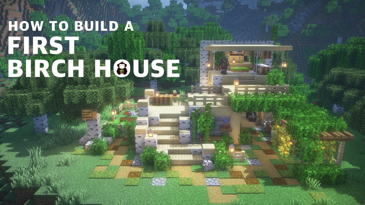 Minecraft | How to Build First Birch Base - YouTube