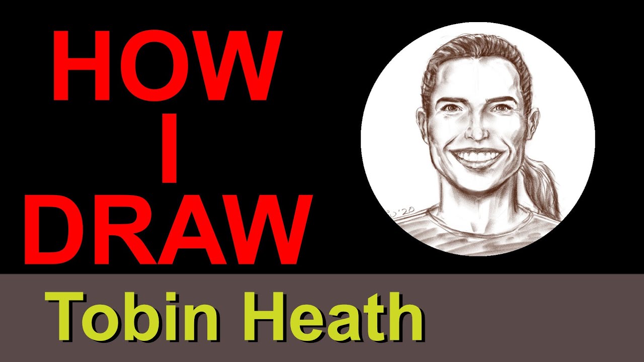 How I draw Tobin Heath portrait, MANCHESTER UNITED Timelapse digital ...