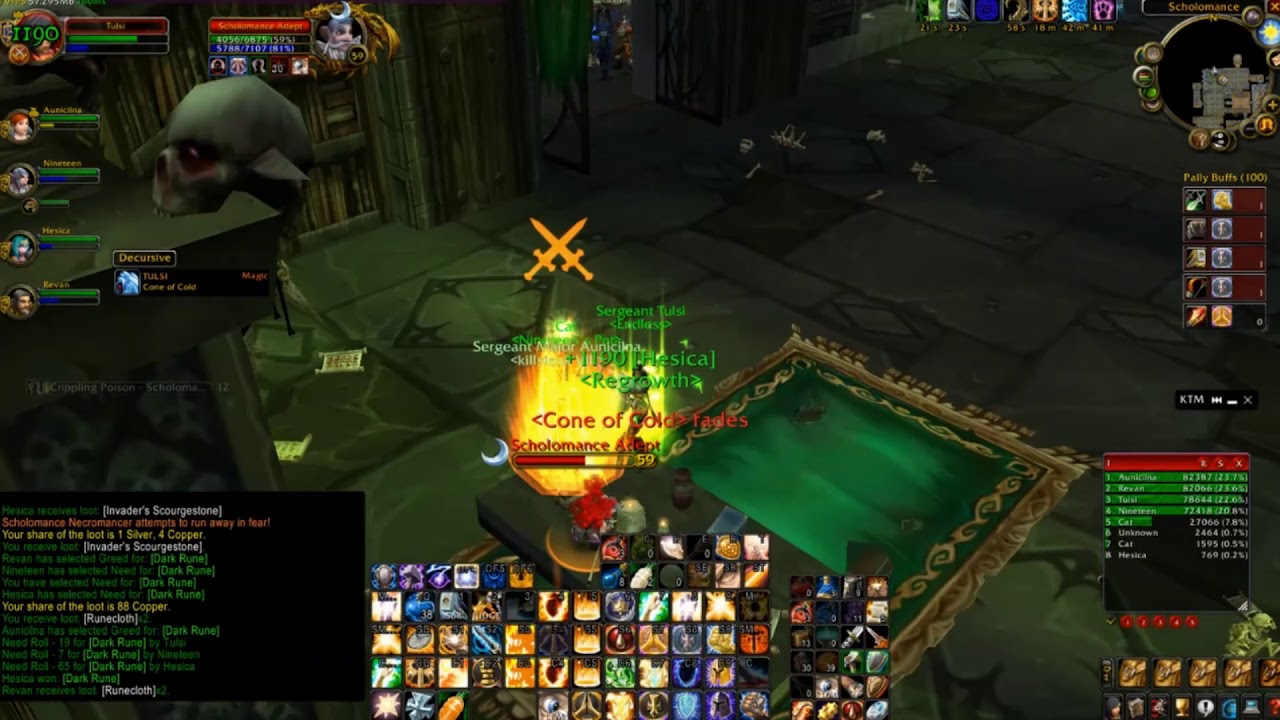 WoW Classic Paladin - Tanking Scholo w/ commentary - YouTube