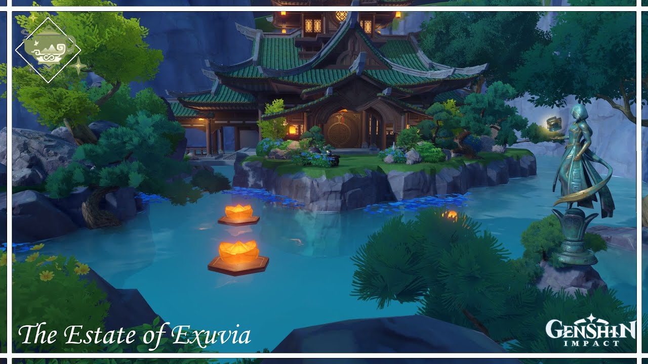 🐲The Estate of Exuvia🐲(Liyue Main House) Cool Isle: Pearl Isle || Serenitea Pot Genshin Impact ...