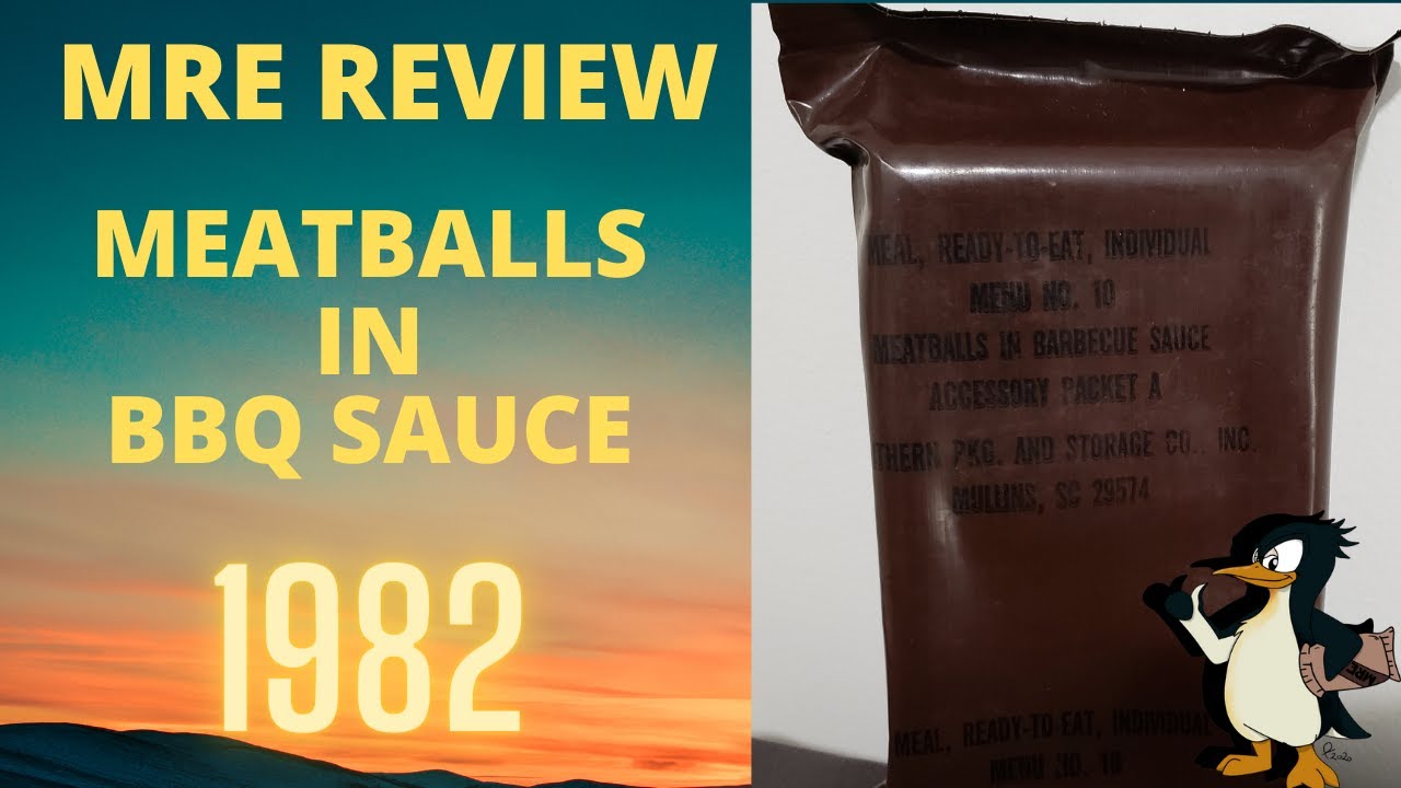 MRE Review Meatballs in BBQ Sauce from 1982 - YouTube