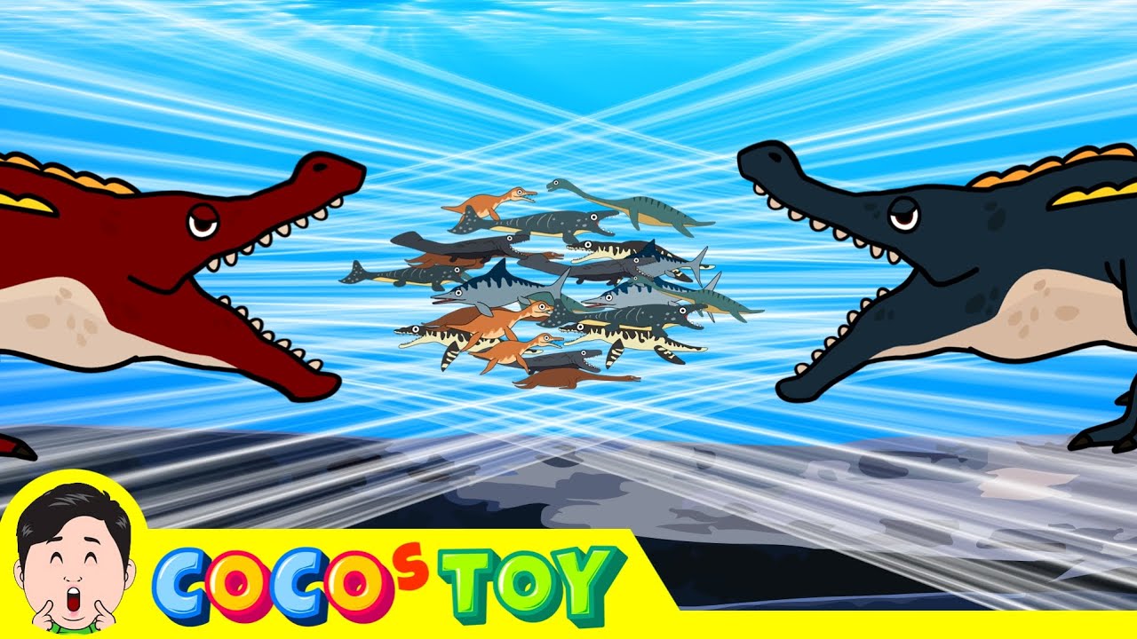 Two monstersㅣIchthyosaurus, dinosaurs kidstoonㅣCoCosToy - YouTube