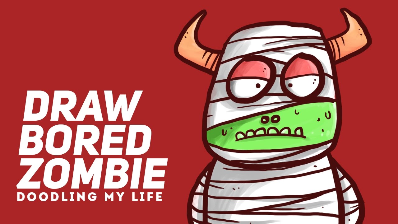 Draw #41 How to draw a bored zombie - draw monster character - YouTube