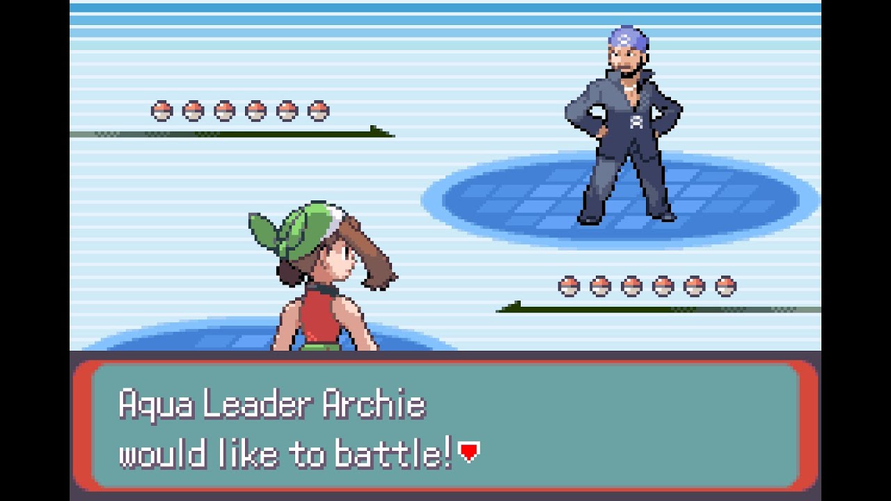 Pokemon Emerald Imperius • Aqua Leader Archie - Aqua Hideout - YouTube