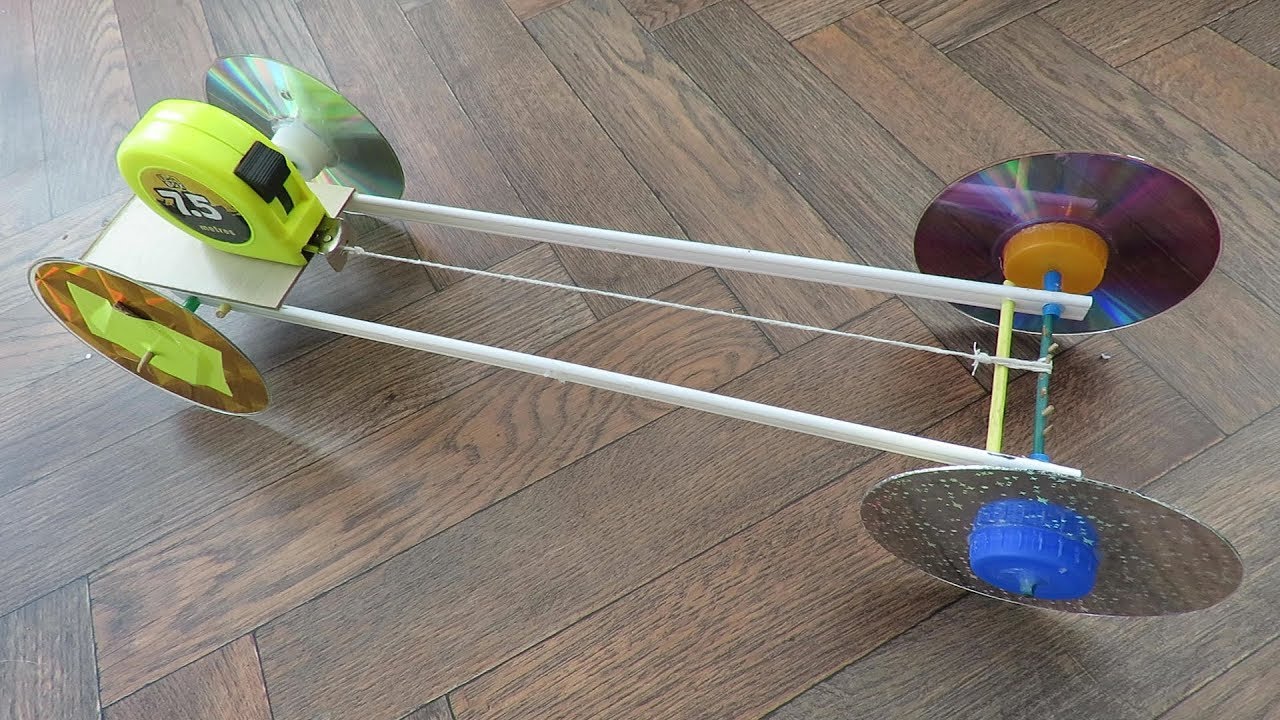 Tape Measure powered car. - YouTube