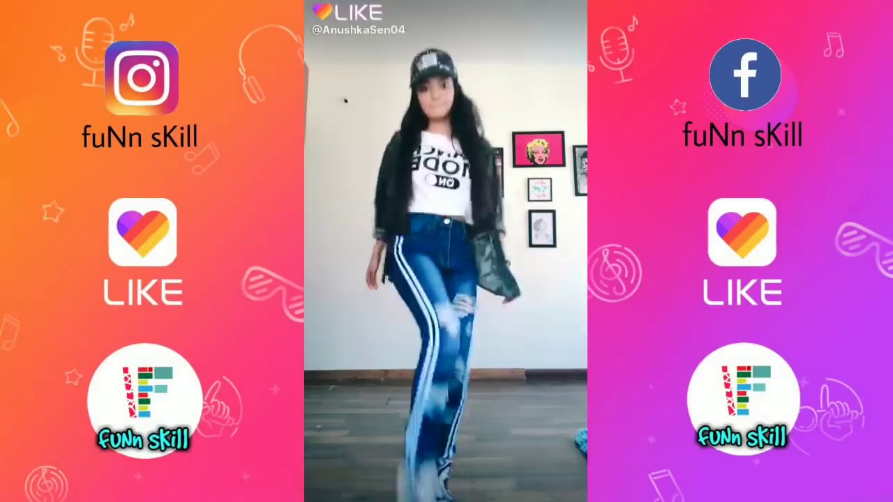 Anuska dance on like app beautiful - YouTube