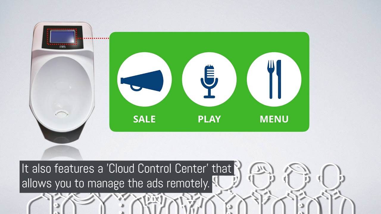 Smart urinal brings ads into the bathroom - YouTube